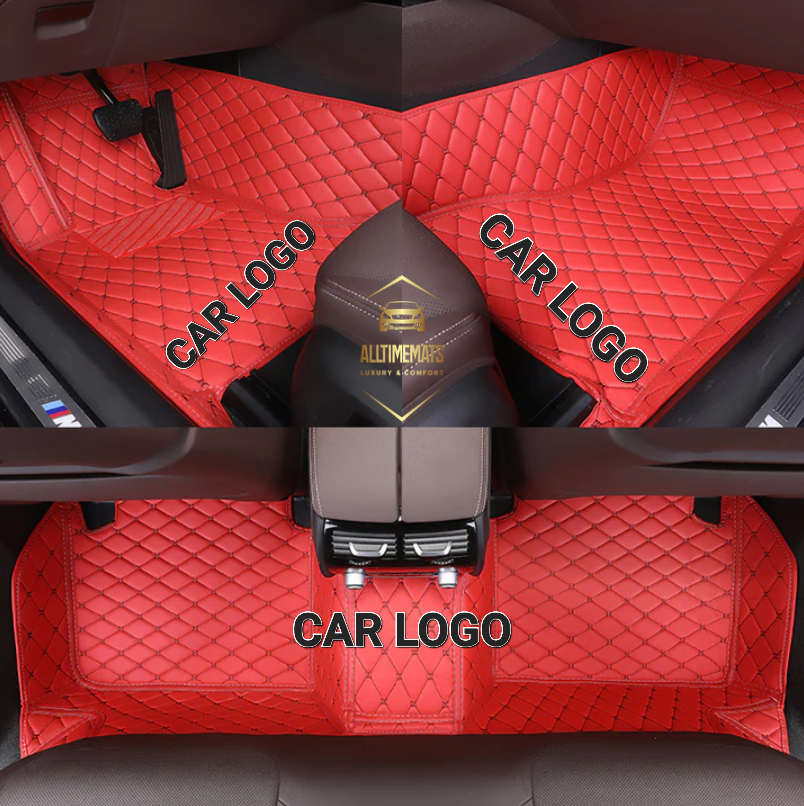Luxurious Red Black Floor Mats